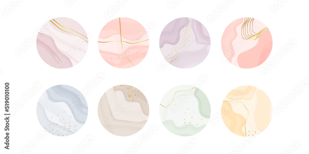 Set of Instagram Story Highlights Covers Icons. Social media stories ...