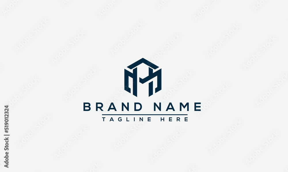 Logo design letter MH . Elegant modern. Vector template. Stock Vector ...