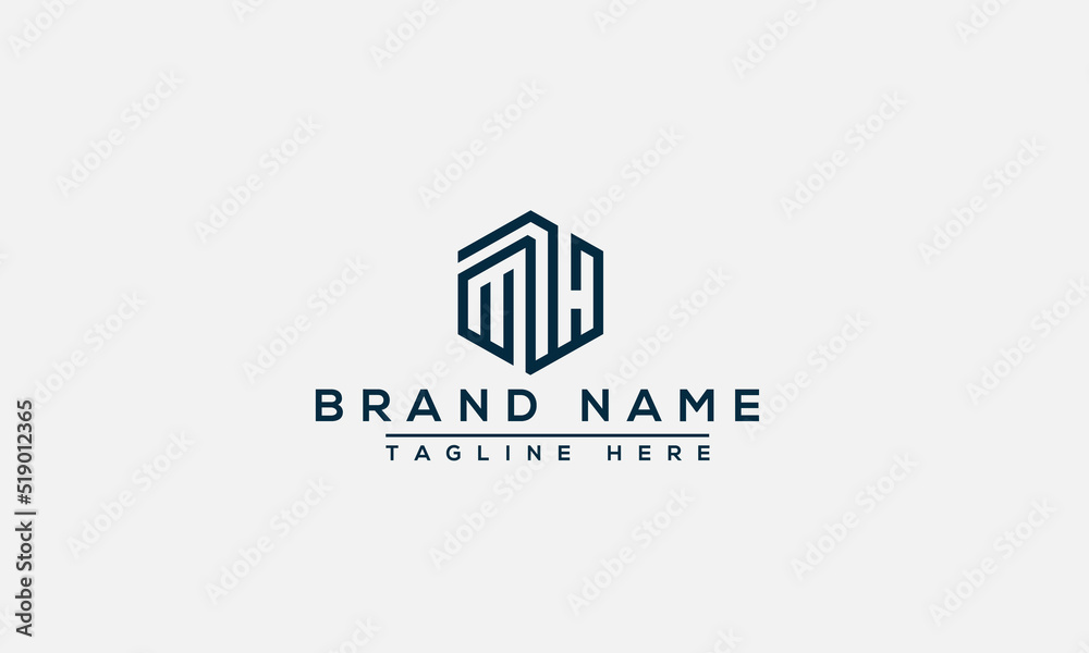 Logo design letter MH . Elegant modern. Vector template. Stock Vector ...
