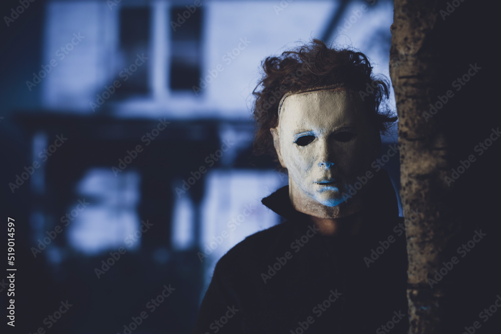 Foto Stock NEW YORK USA, JULY 31 2022: Halloween movie slasher Michael ...