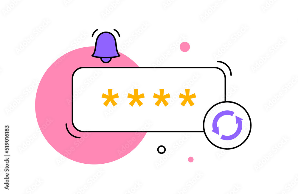 Reset Password Action Stock Vector Adobe Stock