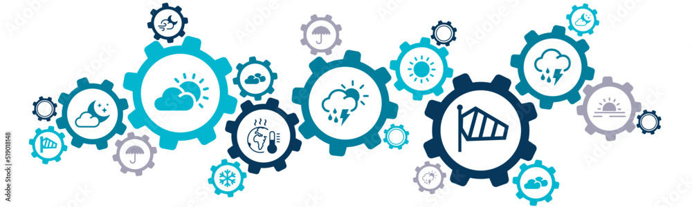 weather forecast and weather report vector illustration concept with ...