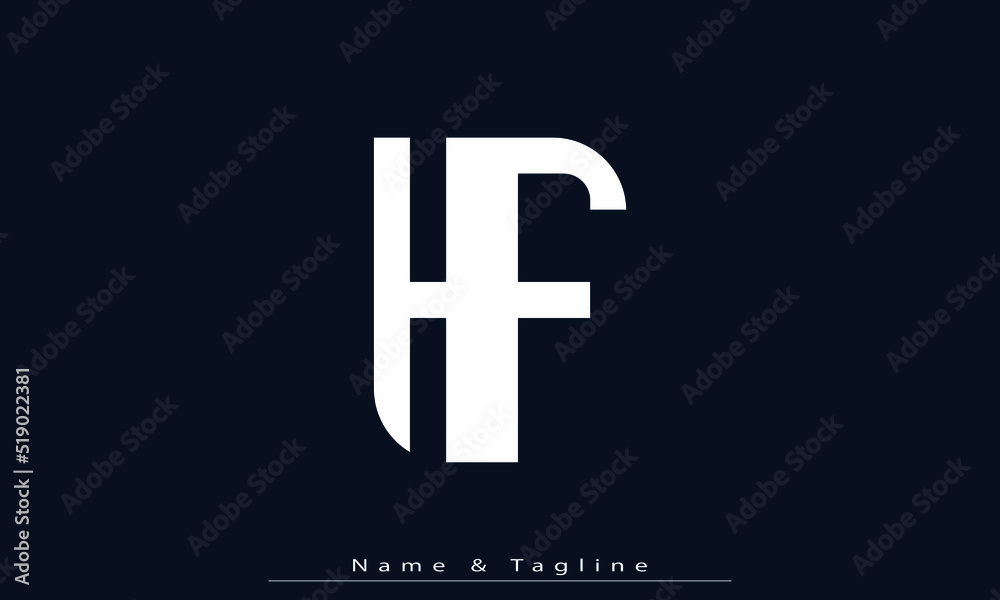 Alphabet letters Initials Monogram logo HF , FH Stock Vector | Adobe Stock