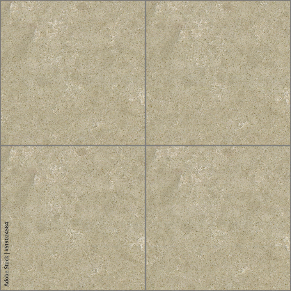 Quartz beige square seamless ceramic mosaic tile and pattern useful as ...