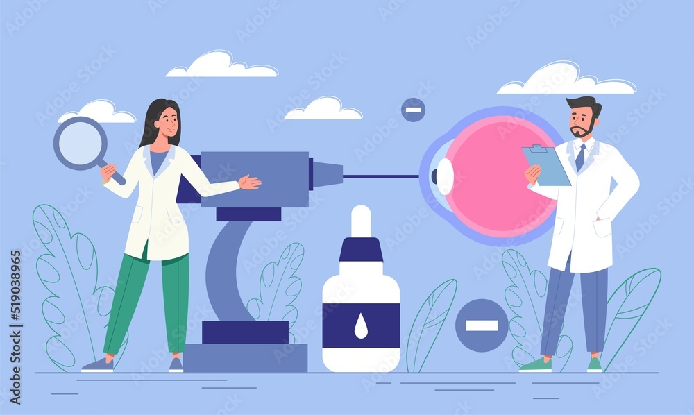 Laser correction and vision surgery. Eyesight check, treatment and care ...