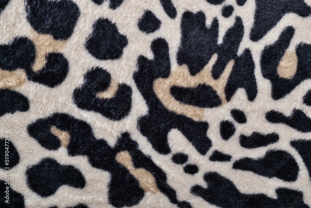 Leopard skin pattern on a blanket with black and white colors, safari ...