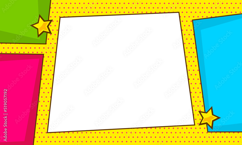Comic cartoon frame background design Stock Vector | Adobe Stock