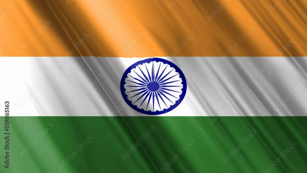 Waving Indian Flag, Indin Tri color flag realistic waving animation in ...