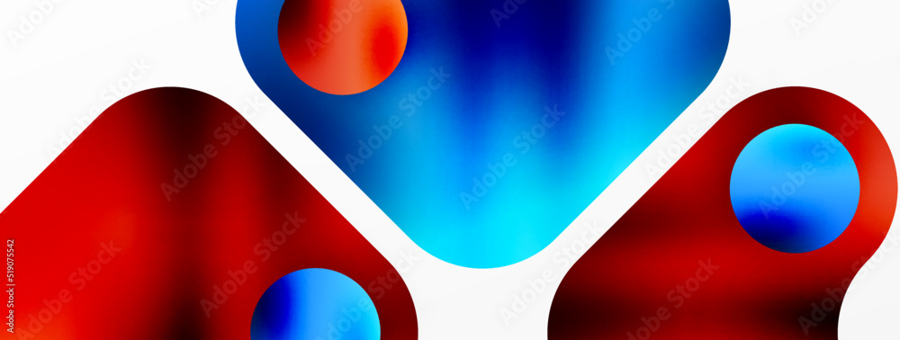 Round shapes and circle geometric abstract background. Vector ...