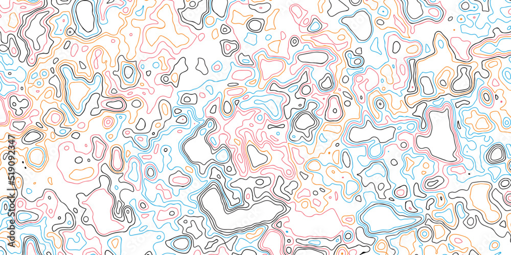 Topography relief. Abstract memphis background. Vector minimal ...