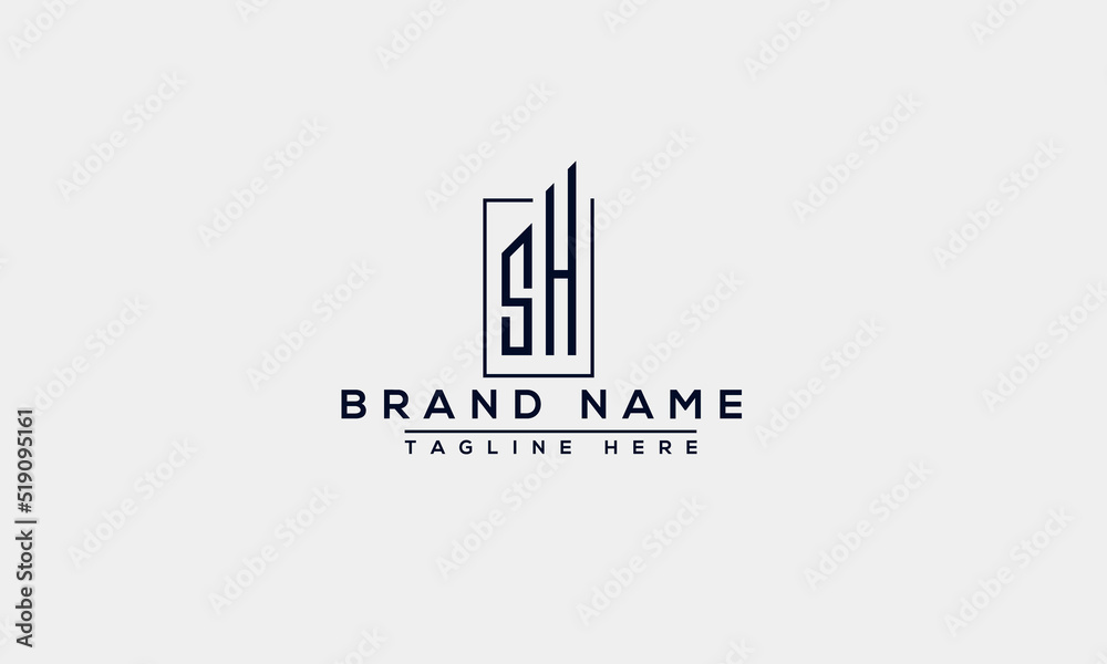 Logo design letter SH . Elegant modern. Vector template. Stock Vector ...