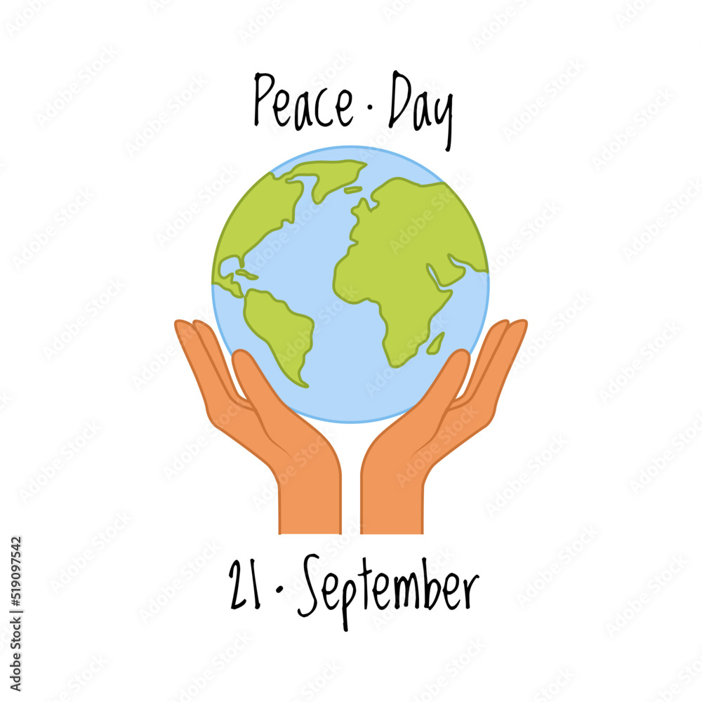 Peace with Cupped Human Hands and Earth Globe as Symbol of Friendship ...