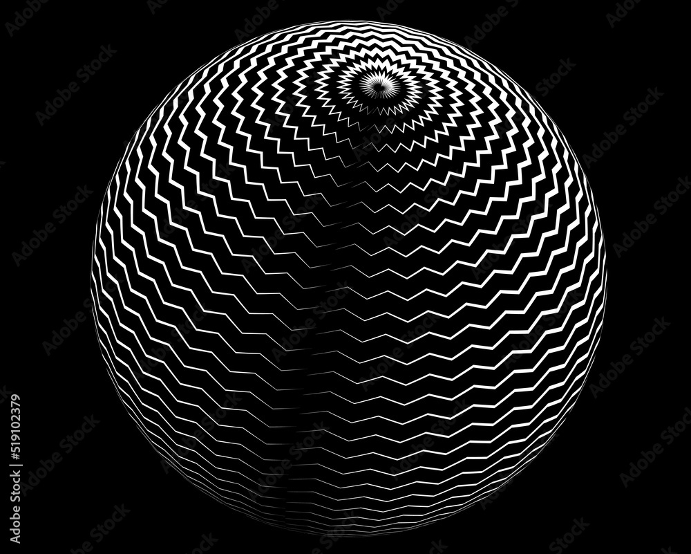 3d Abstract .White Texture with wavy, billowy lines. Optical art ...