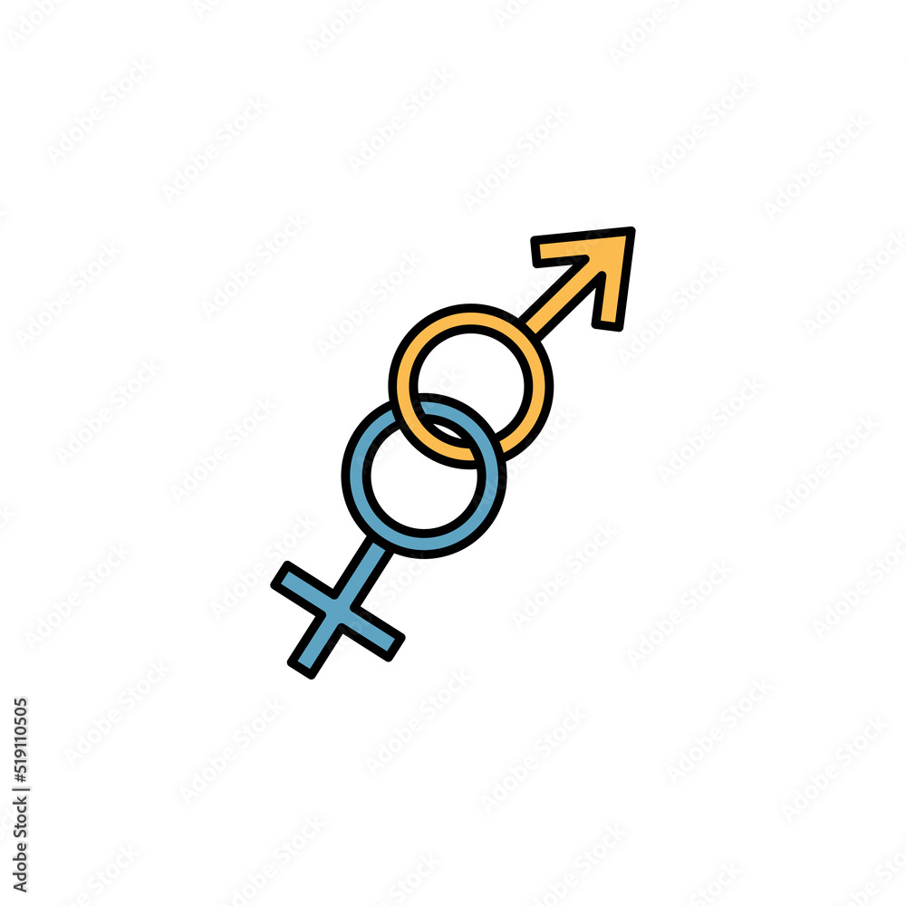 gender line icon. Elements of wedding illustration icons. Signs ...