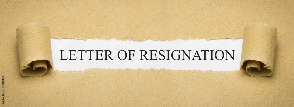 letter of resignation Stock Photo | Adobe Stock