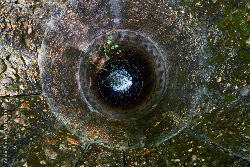 Deep pit in the ground. Water Well Drilling, Dig a well for water ...