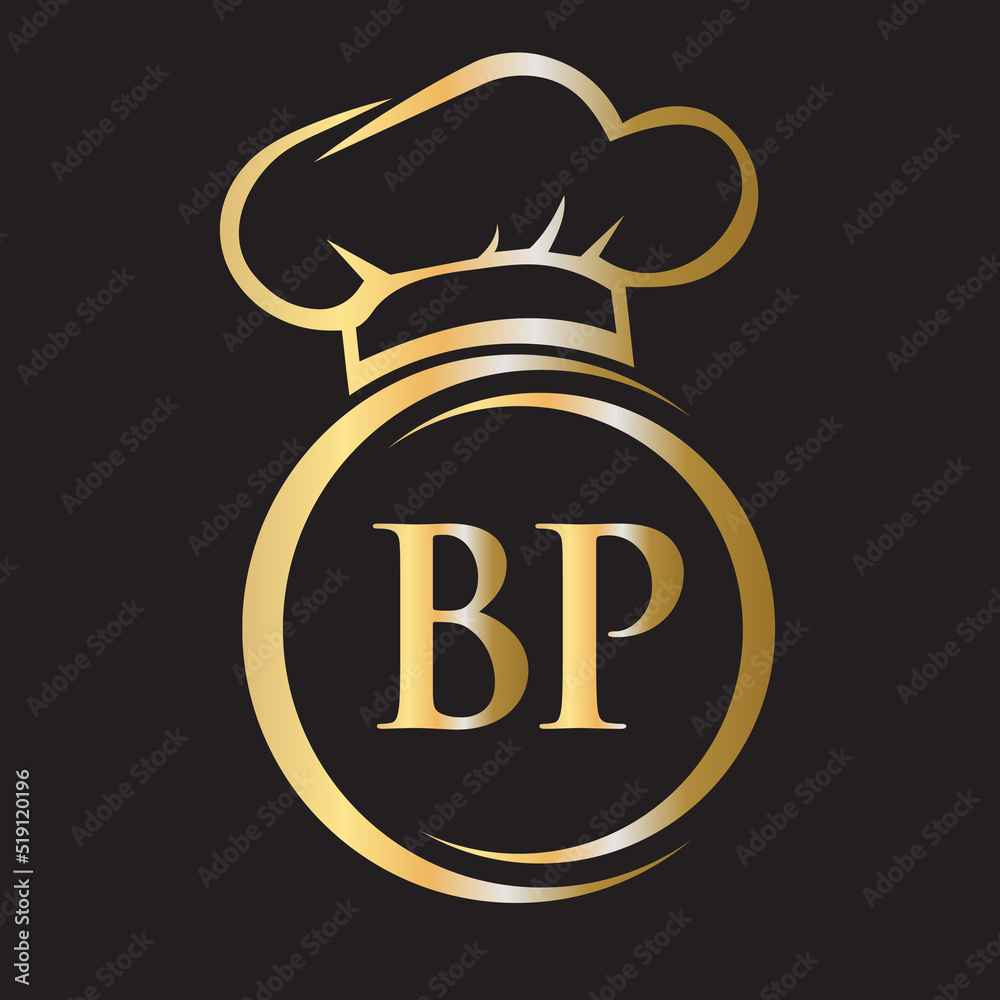 Initial Letter BP Restaurant Logo Template. Restaurant Logo Concept ...