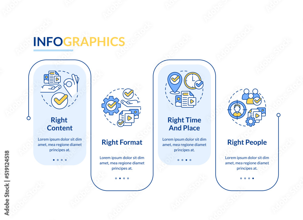 Content principles infographic template. Business promotion. Data ...