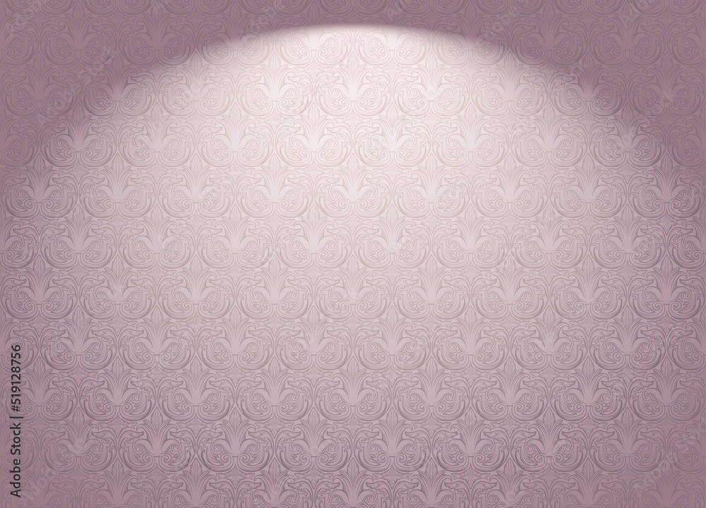 Vintage, Gothic background in pink color in Baroque, rococo style with ...