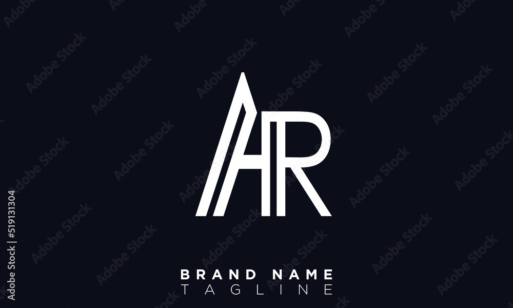 Alphabet letters Initials monogram logo AR, RA, A and R Stock Vector ...