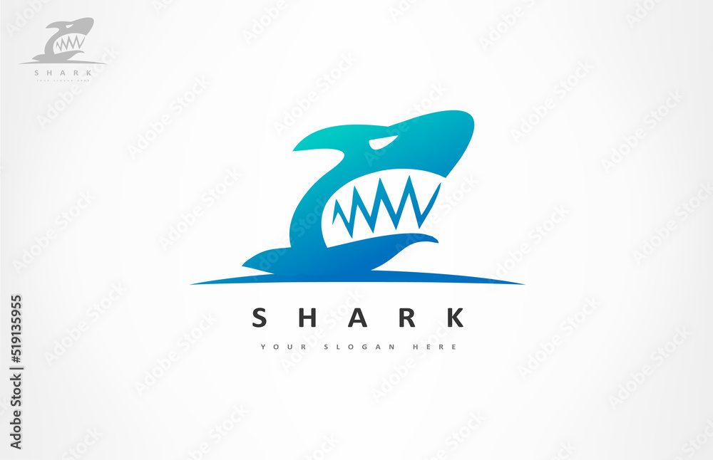 Shark logo vector. Fish animal design. Stock Vector | Adobe Stock