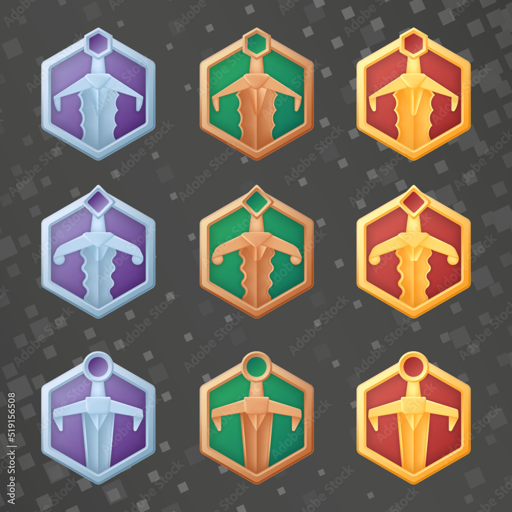 Chat rating badges for subscribers. Gold, silver, bronze icons ...