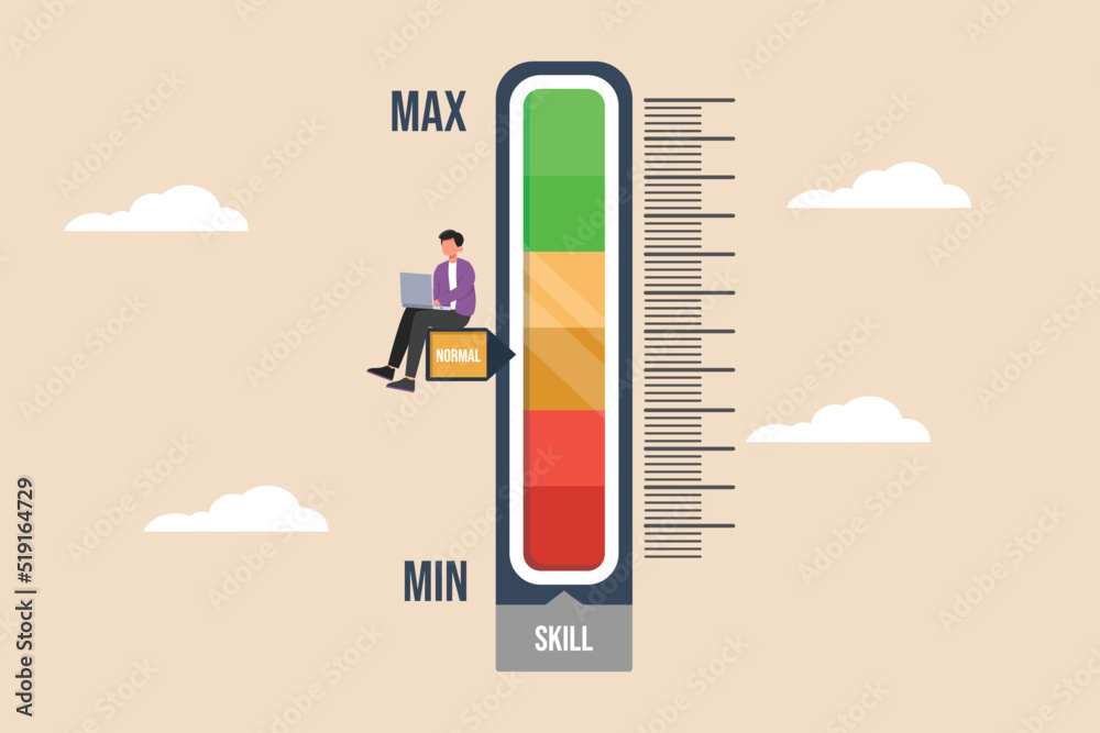 Businessman skill on the normal skill level. Measurement and ...