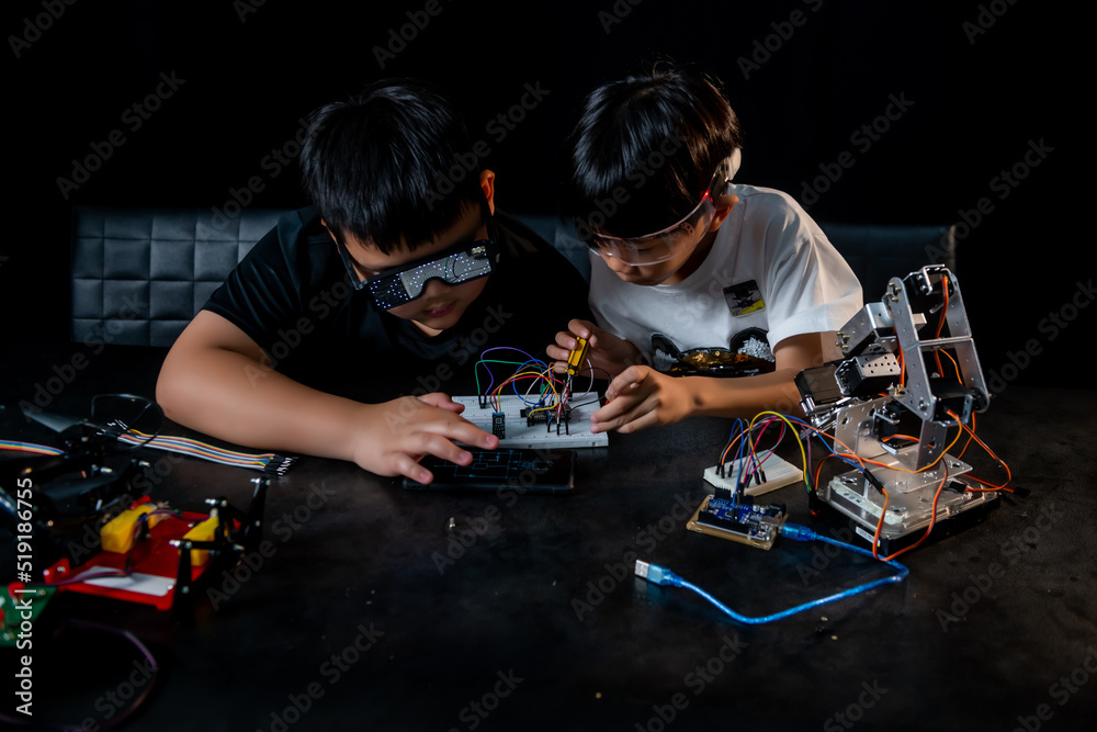 Kids smiling and having fun in a brainstorming workshop focusing on ...