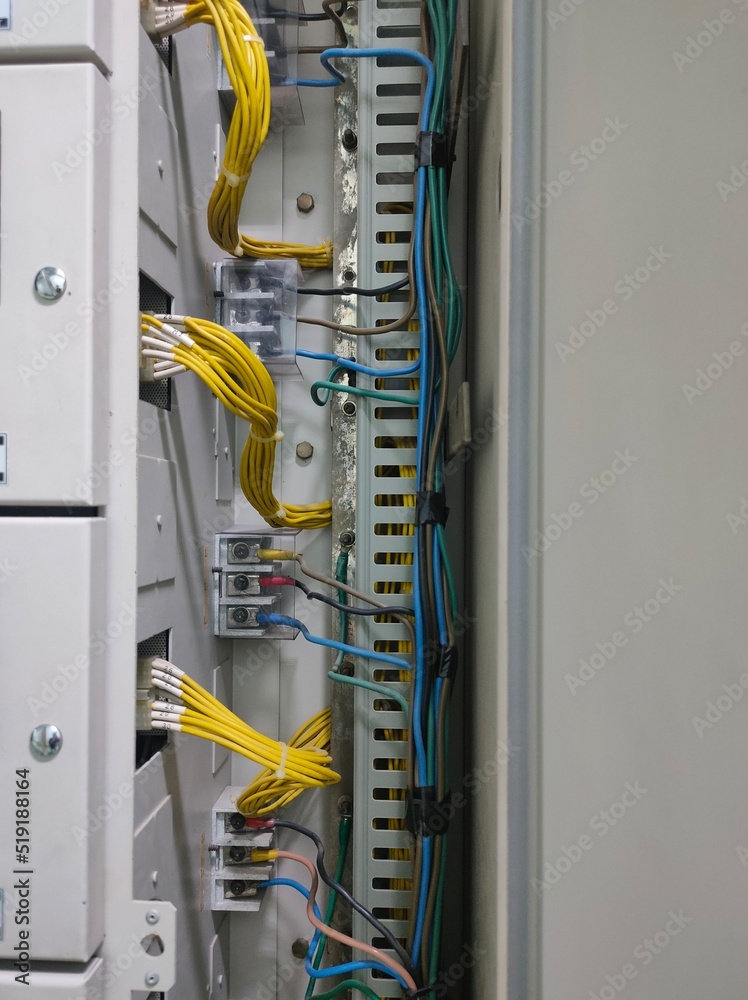 Control panel assembly with wiring and terminal , Terminate wiring in ...