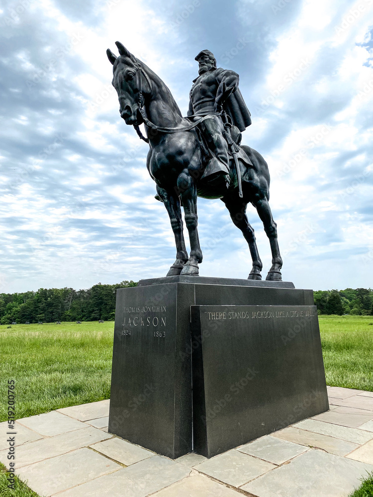 Manassas, Virginia: Stonewall Jackson Monument at Manassas National ...