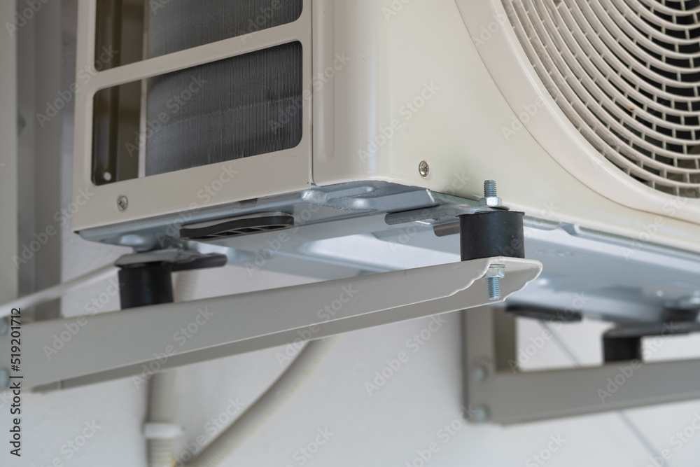 Poster vibration damper rubber track on air conditioner outdoor unit ...