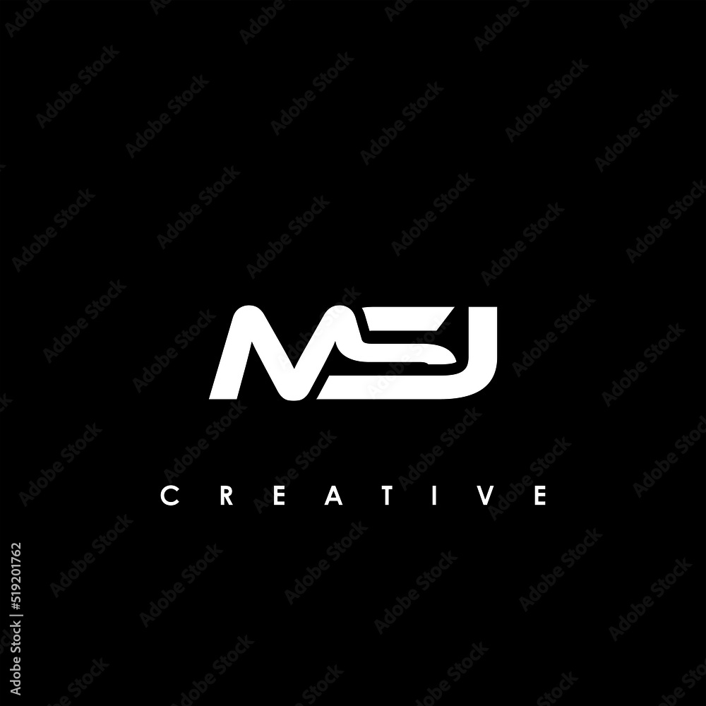 MSJ Letter Initial Logo Design Template Vector Illustration Stock ...