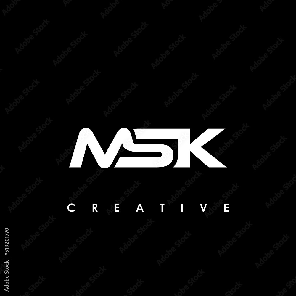 MSK Letter Initial Logo Design Template Vector Illustration Stock ...