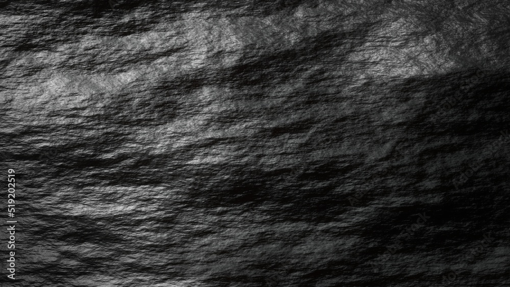 3D rendering. Rock wall with uneven surface. Stone texture. Close-up of ...