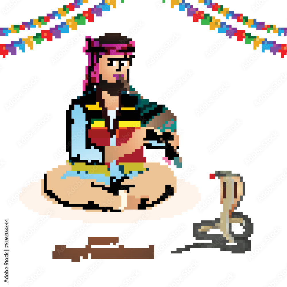 Beautiful hand drawn sapera nag panchami card illustration background ...