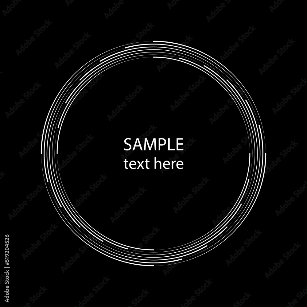 Abstract white lines in circle form. Geometric art. Design element for ...
