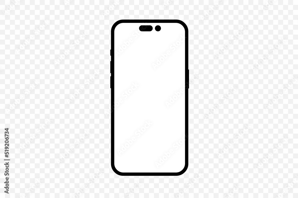 Design Mockup Example of the upcoming Apple Iphone 14 with white ...