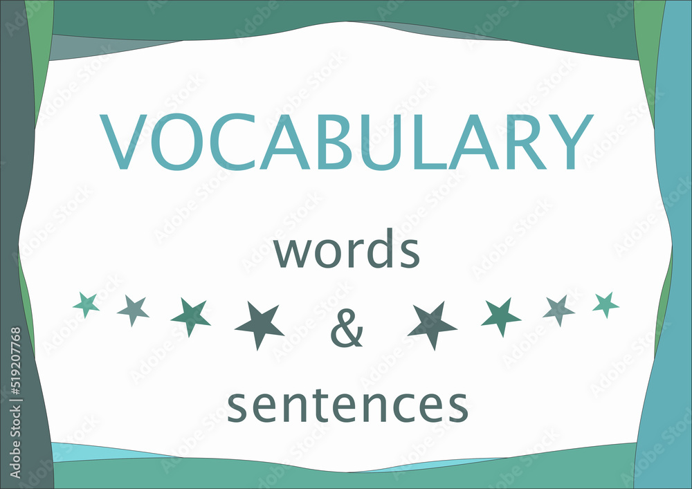 learning english vocabulary Stock Illustration | Adobe Stock