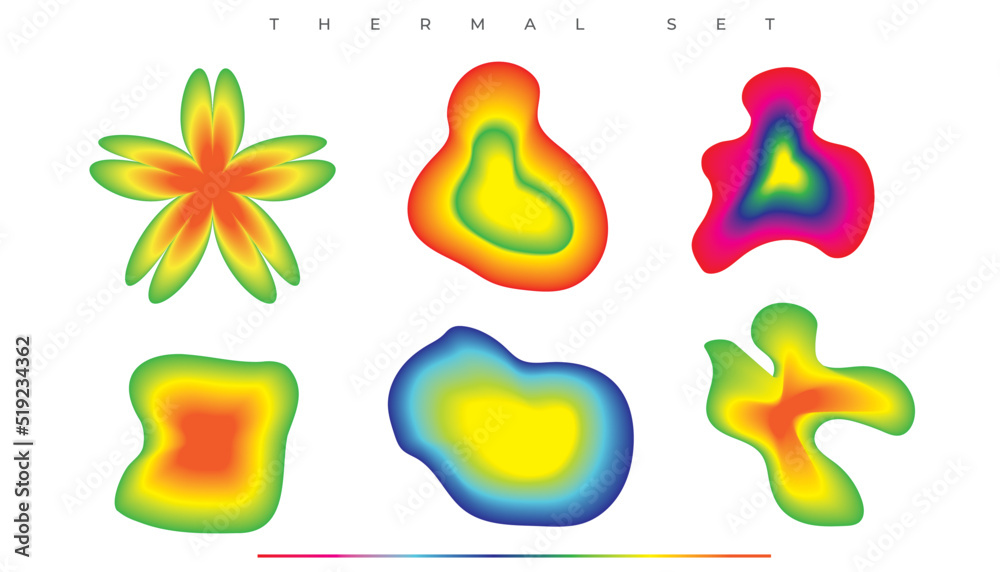 mapa termico, mapa de color, calor, detector de calor Stock 벡터 | Adobe ...