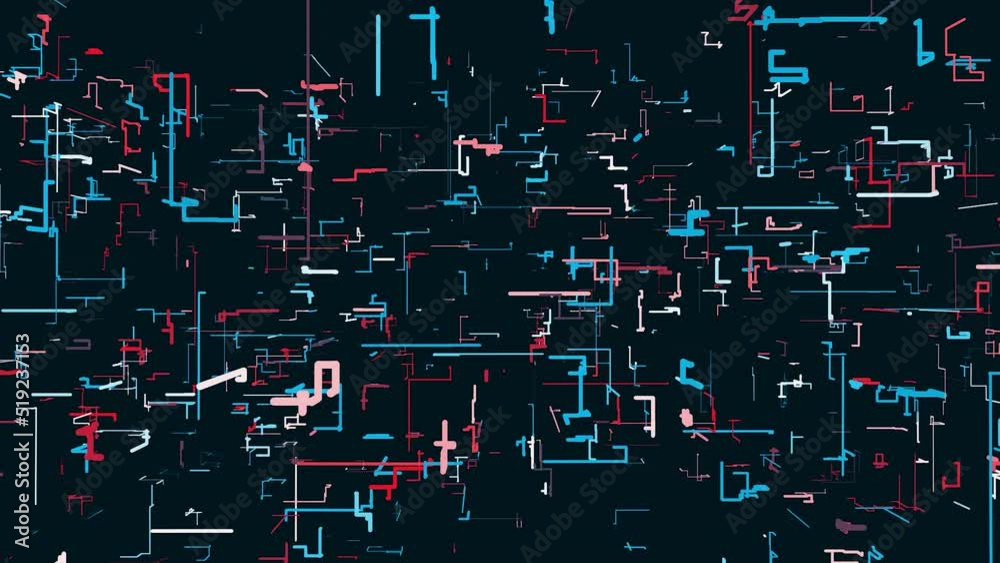 Moving lines in schematic pattern. Motion. Colorful schematic pattern ...