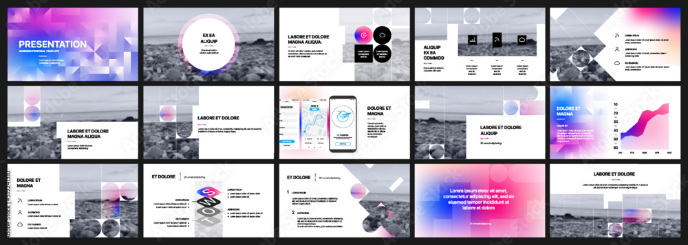 Elements for infographics on a white background. Presentation templates ...