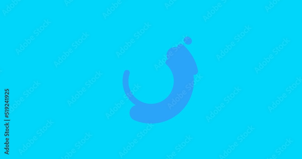 dynamic circle line and plane transition animation in the middle Stock ...