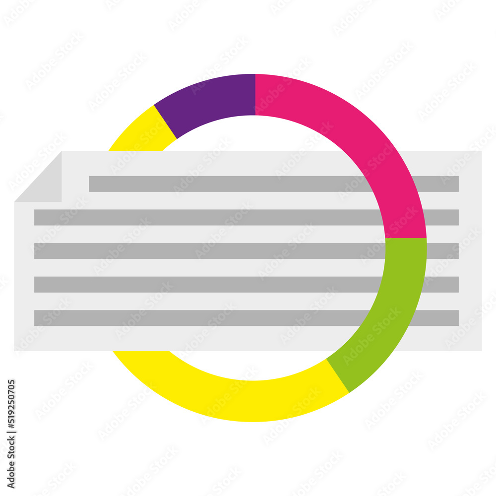 Circular color chart. Wheel round diagram part. Circle section graph ...