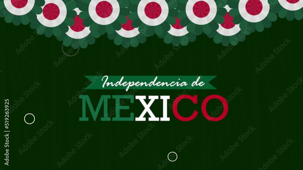 independencia de mexico lettering with laces Stock ビデオ | Adobe Stock