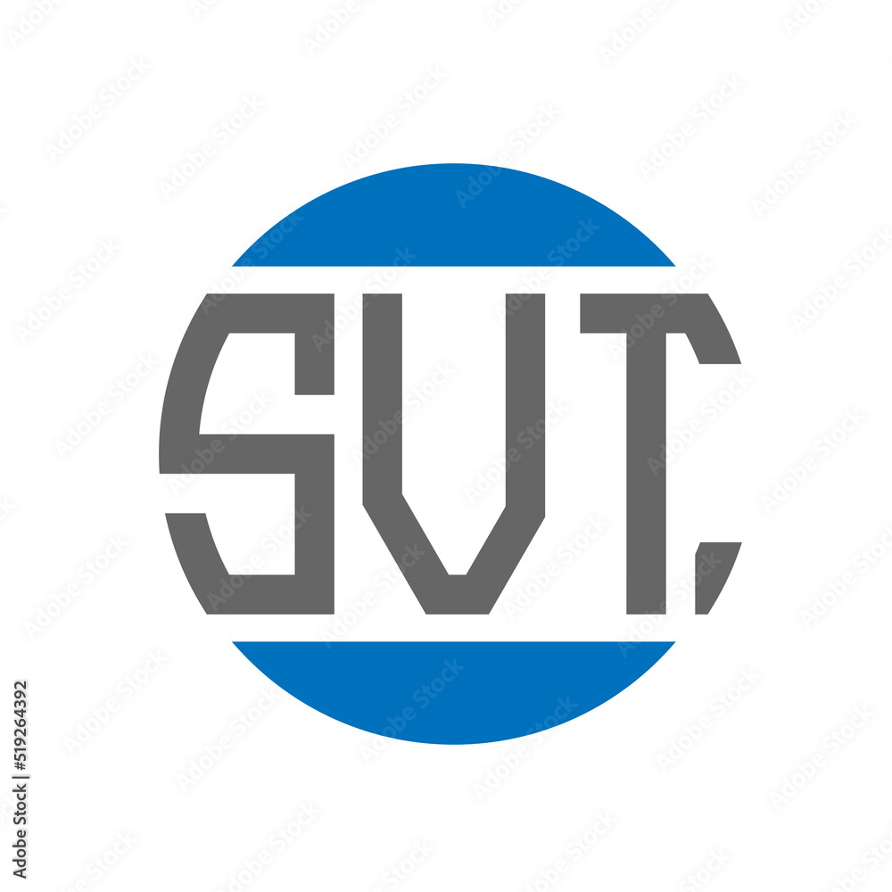 Vecteur Stock SVT letter circle shape logo design on white background ...