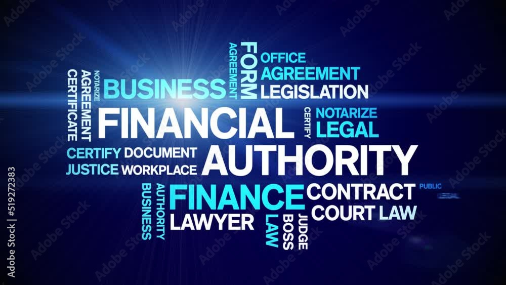 4k Financial Authority Animated Tag Word Cloud;Text Design Animation ...