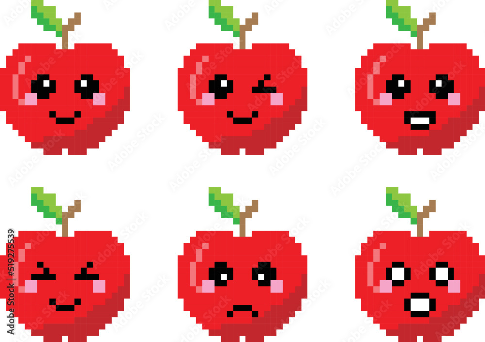 apple face vector illustration. image or clip art. Stock Vector | Adobe ...