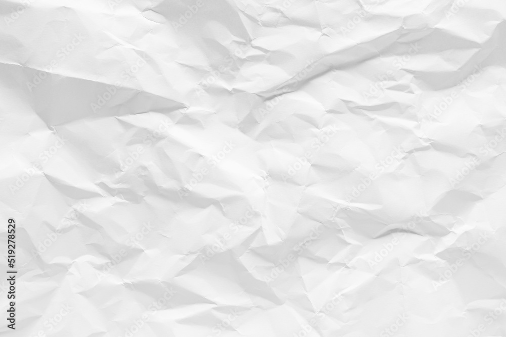 White crumpled paper texture background, clean white wrinkled paper ...