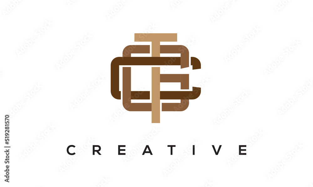 TGC initial monogram logo, creative typography logo vector template ...