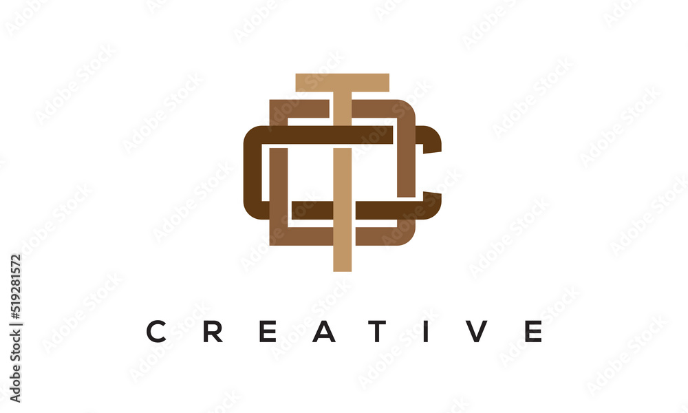 TDC initial monogram logo, creative typography logo vector template ...